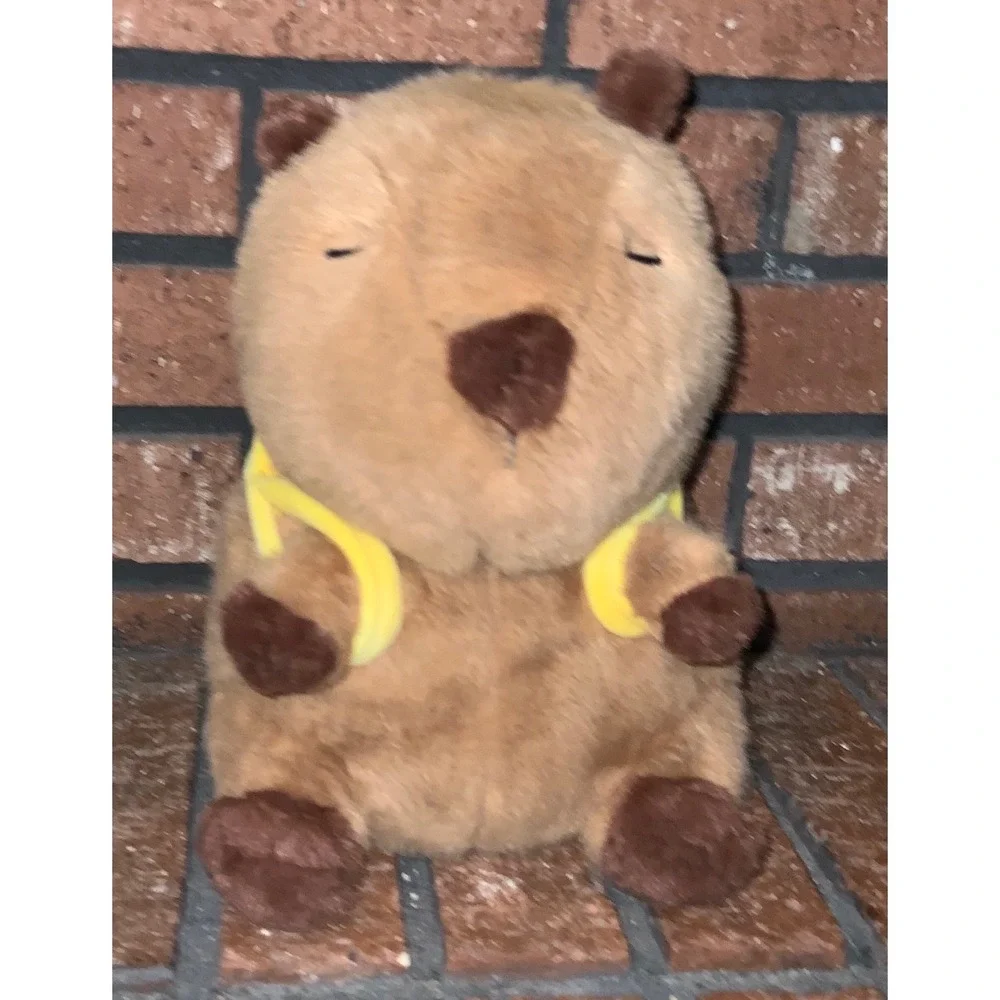 Miniso | Toys | Miniso Capybara Plush With Duckling Backpack Inch Brown ...